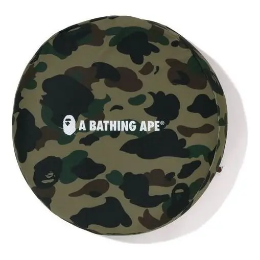 A BATHING APE 1st Camo Circle Fluffy Beads Cushion - Green