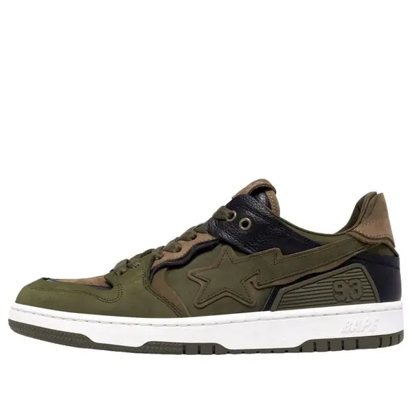 A BATHING APE Sk8 Sta #6 Sneakers - Olivedarb
