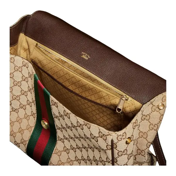Gucci Paparazzo Large Top Handle Bag - Sand/dark Brown