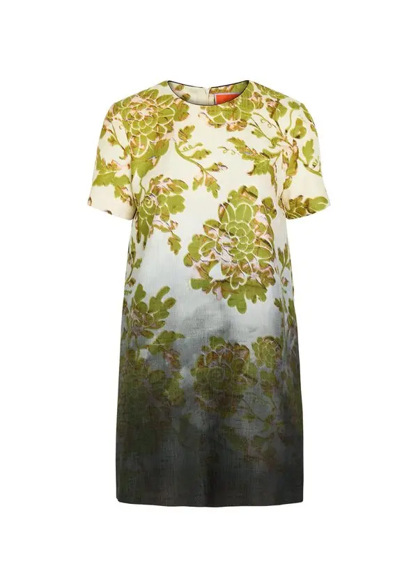 La DoubleJ Swing Floral-print Woven Mini Dress - Black