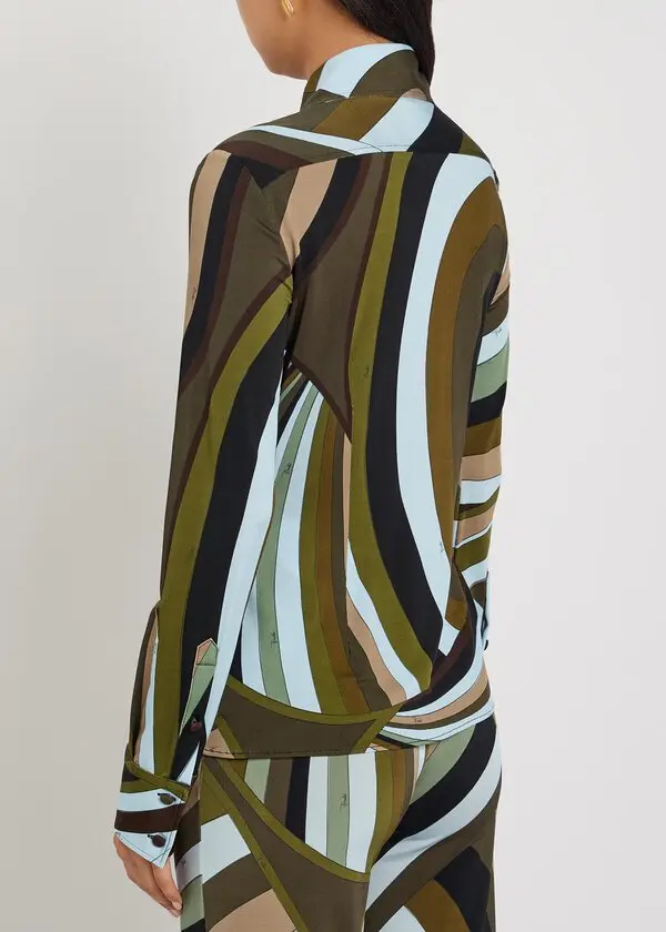 Emilio Pucci Printed Satin-jersey Shirt
