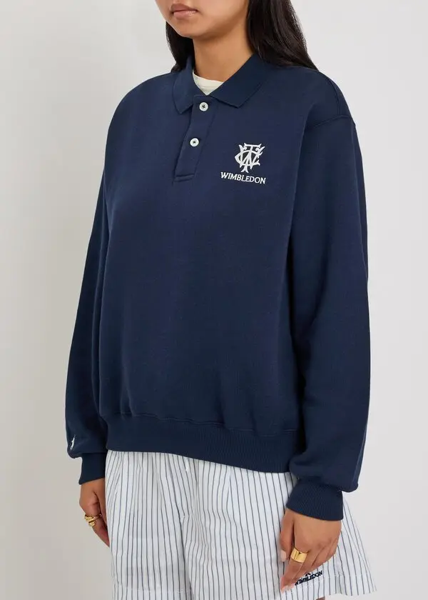 Polo Ralph Lauren Embroidered Cotton-blend Polo Sweatshirt