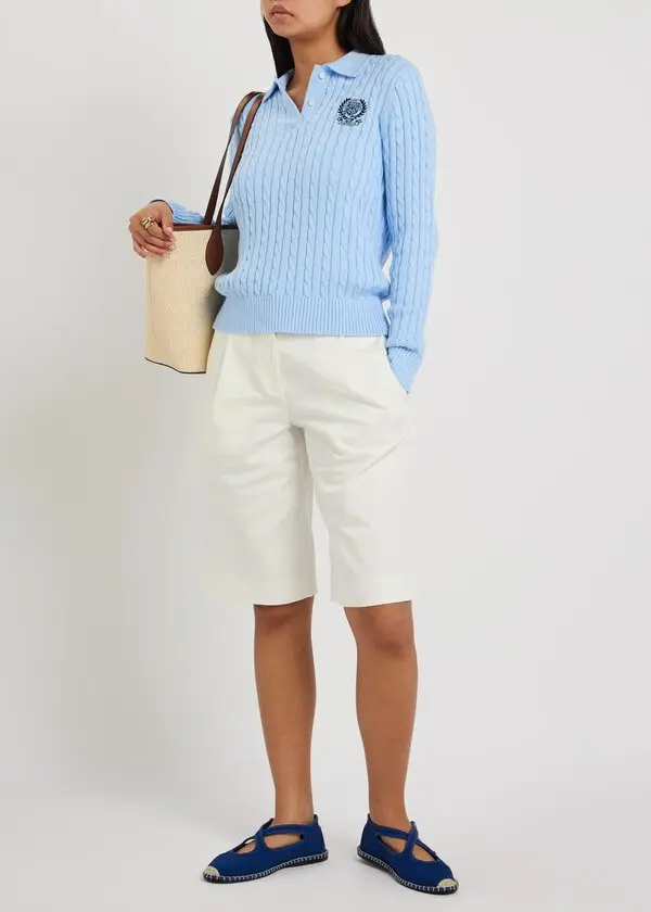 Polo Ralph Lauren Cable-knit Cotton Polo Jumper
