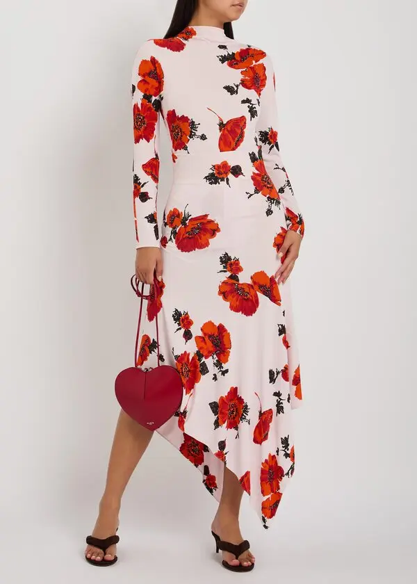 Alaïa Floral-print Stretch-jersey Bodysuit
