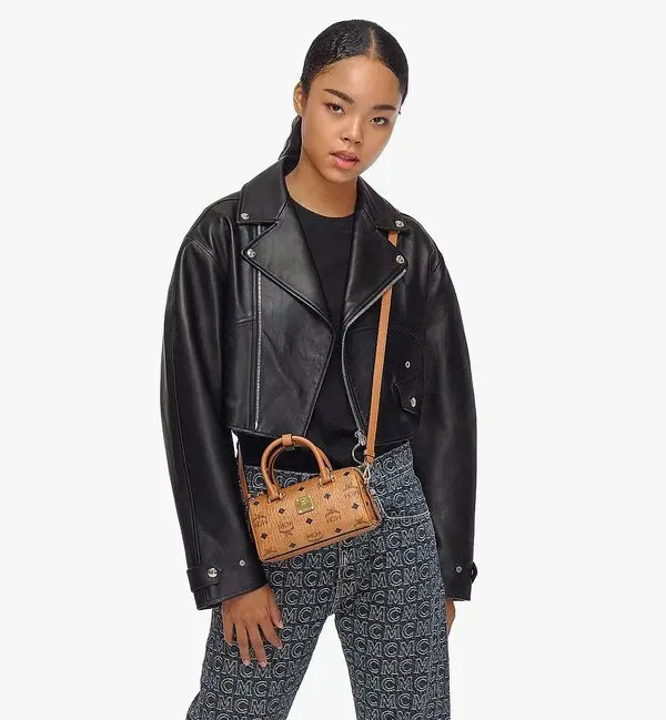 Mcm Logo Print Tote Bag