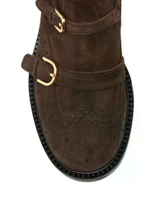 Sandro Buckled Brogue Ankle Boots