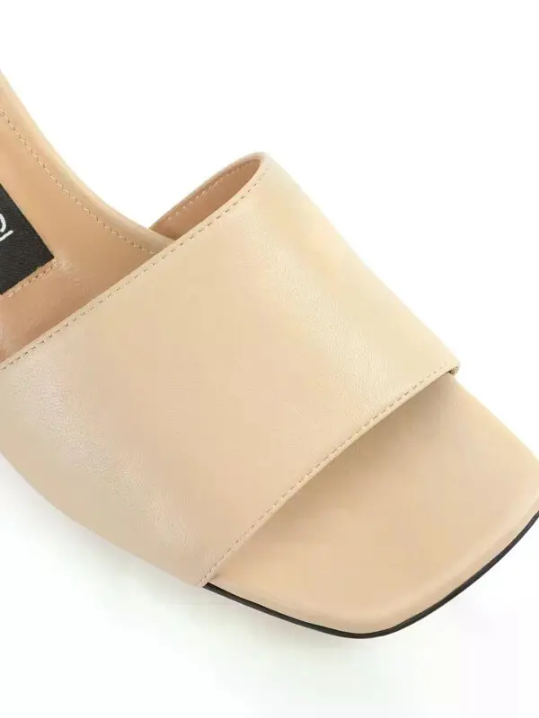 SERGIO ROSSI Open Toe Square Heeled Sandals
