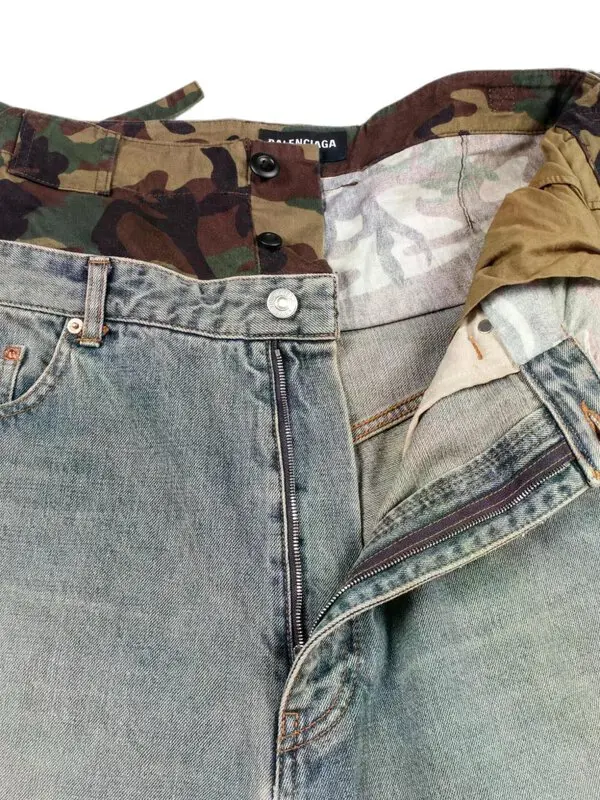 Balenciaga 2000s Camouflage Layered Jeans