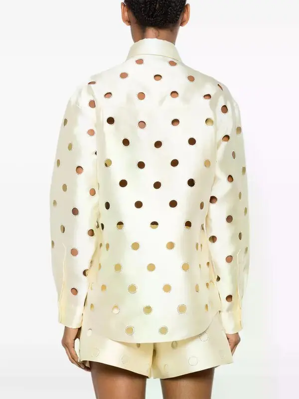 Sandro Rhinestone-embellished Cut-out Shirt