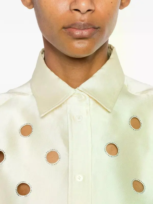 Sandro Rhinestone-embellished Cut-out Shirt