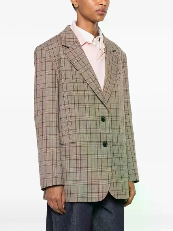 Sandro Checked Oversized Blazer