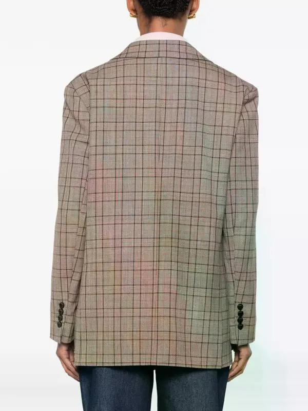Sandro Checked Oversized Blazer