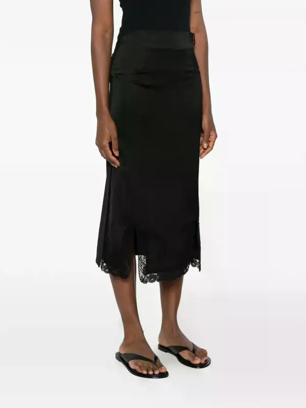Sandro Lace-trim Midi Skirt