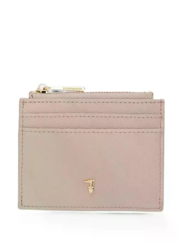 TRUSSARDI Logo Zip Card Holder