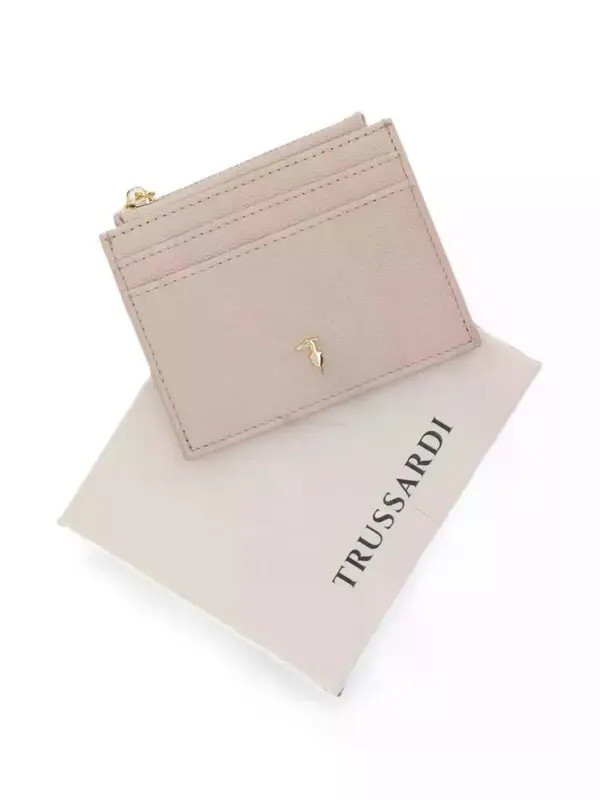 TRUSSARDI Logo Zip Card Holder