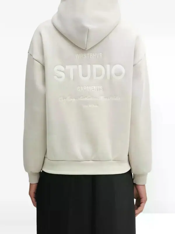 WRSTBHVR Logo-embroidered Hoodie - Grey