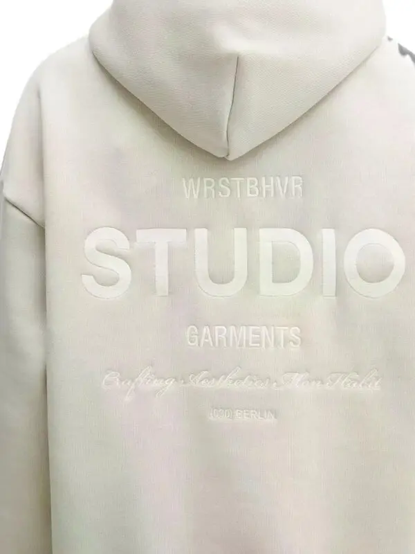 WRSTBHVR Logo-embroidered Hoodie - Grey