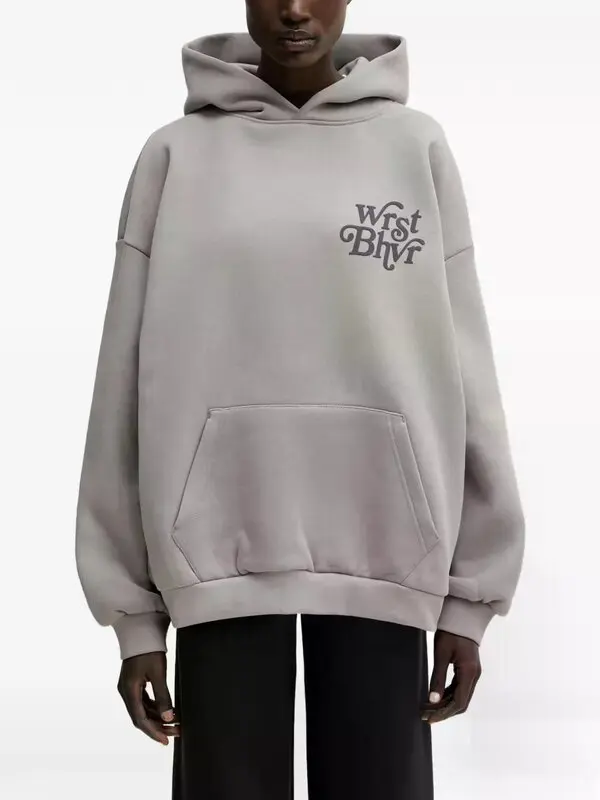WRSTBHVR Logo-print Hooded Sweatshirt