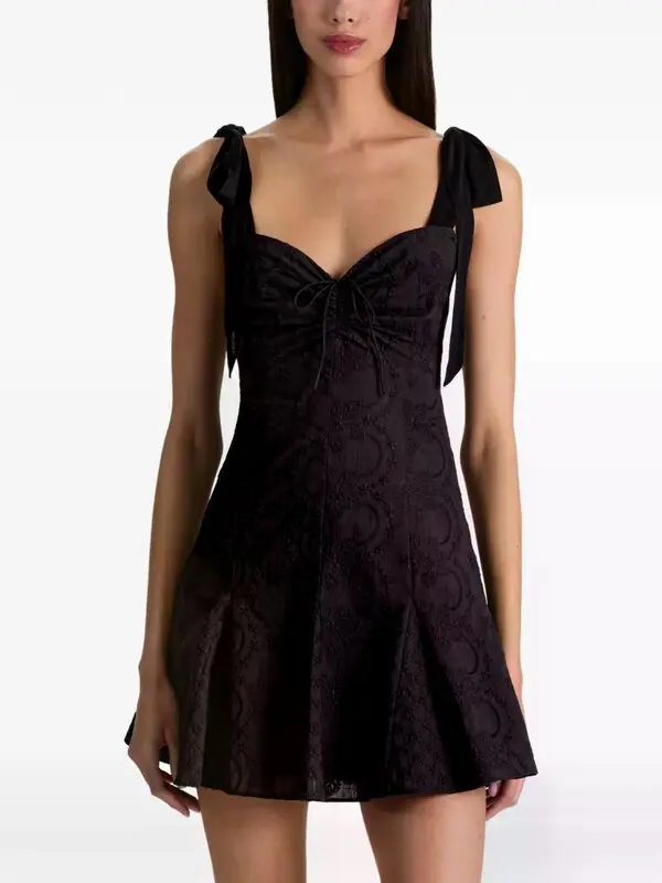 Alice + Olivia Ambrie Embroidered Mini Dress