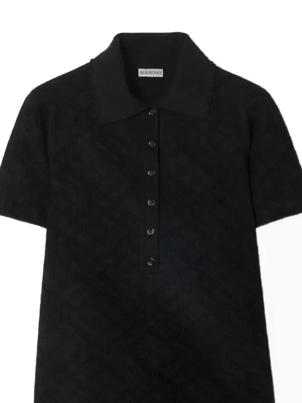 Burberry Check Pointelle Midi Dress