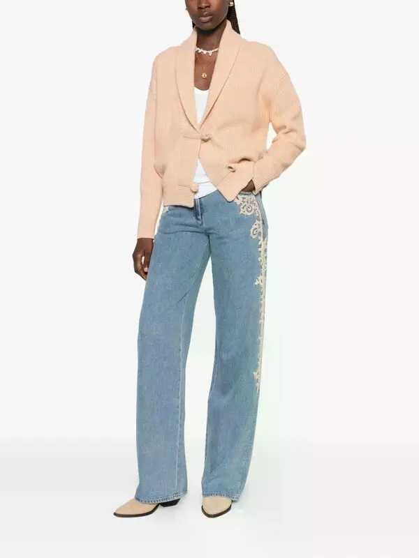 FORTE_FORTE Ribbed Shawl-collar Cardigan