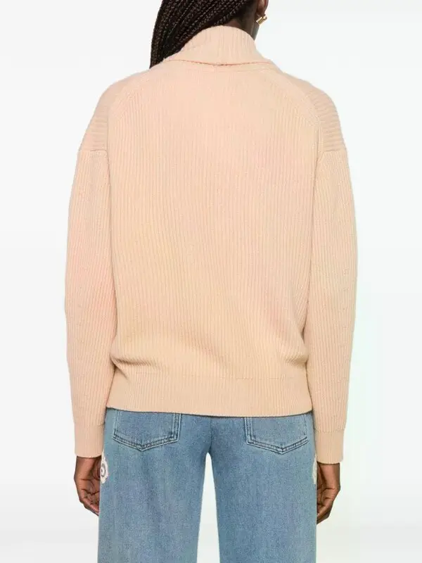 FORTE_FORTE Ribbed Shawl-collar Cardigan