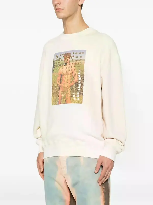 JW Anderson Graphic-print Star-patch Sweatshirt