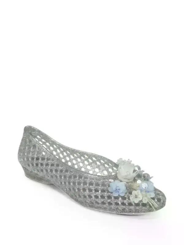 HEAVENLY JELLY Tone Mesh Effect Ballet Flats