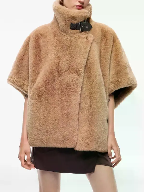 Pinko Faux Fur High Neck Jacket