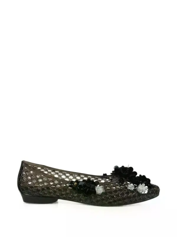 HEAVENLY JELLY Lily Floral-appliqué Ballet Flats