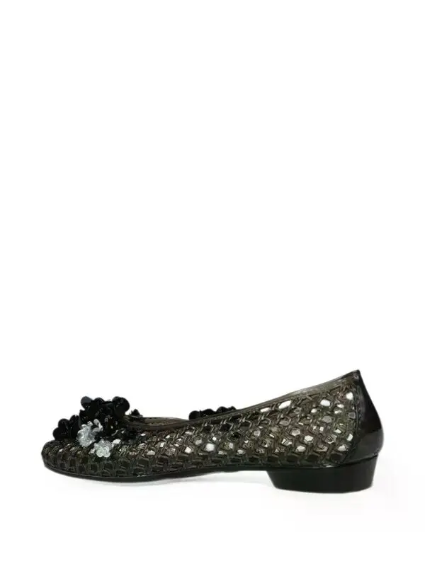 HEAVENLY JELLY Lily Floral-appliqué Ballet Flats