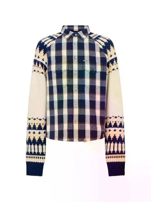 Dsquared2 Classic Check Drawstring Shirt - Neutrals