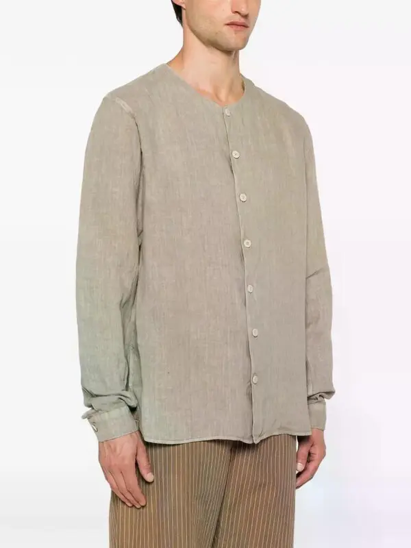 INLINUM Collarless Long-sleeve Shirt