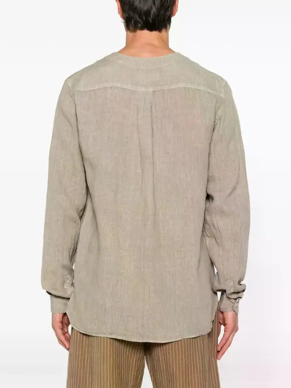 INLINUM Collarless Long-sleeve Shirt