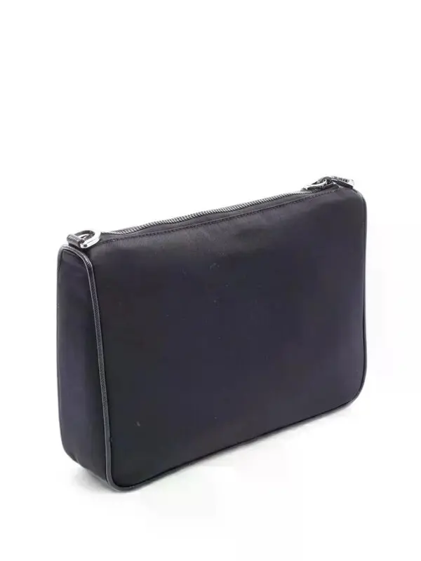 Prada Saffiano Leather Travel Shoulder Bag - Black