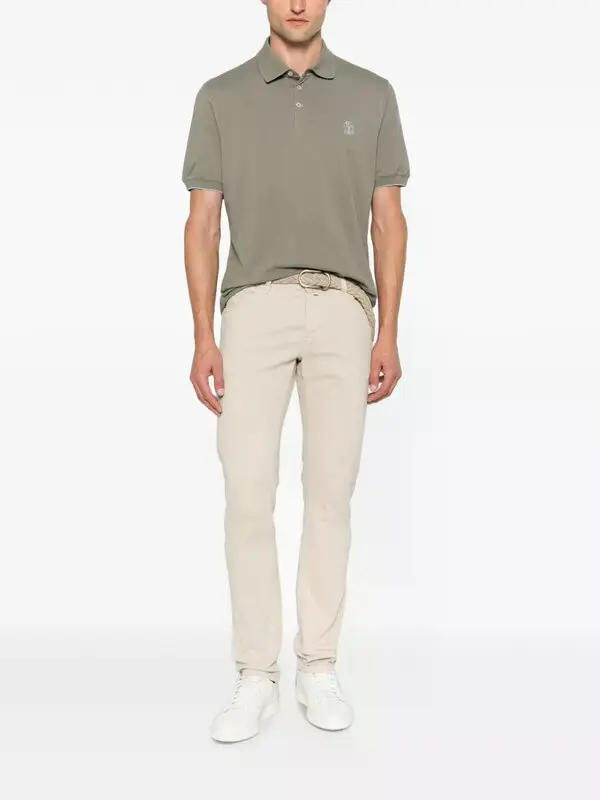 Jacob Cohen Nick Logo-patch Slim-fit Cotton Trousers