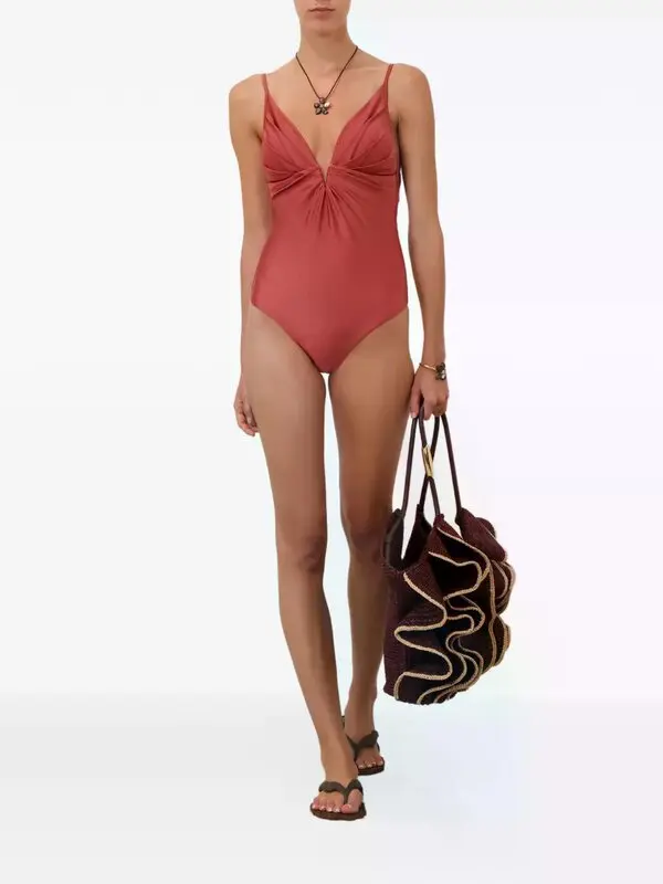 Zimmermann Solstice Tuck Plunge One-piece