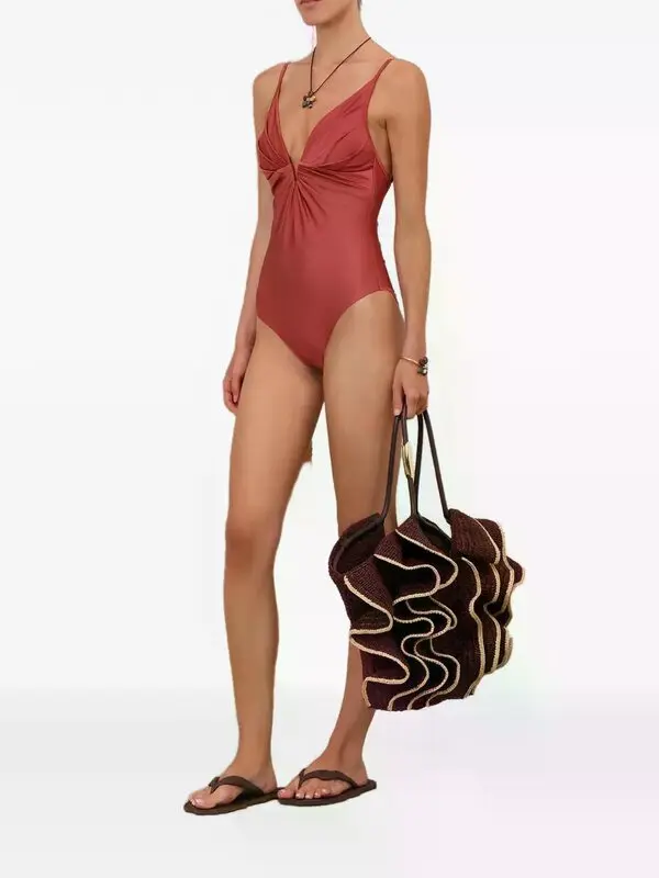 Zimmermann Solstice Tuck Plunge One-piece