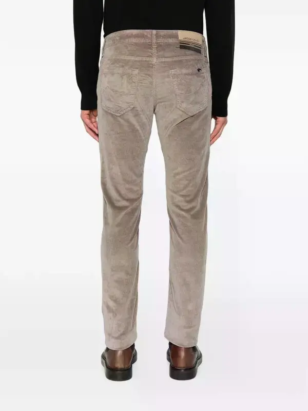 Jacob Cohen Nick Corduroy Cotton Slim-fit Trousers - Neutrals