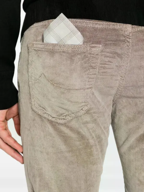 Jacob Cohen Nick Corduroy Cotton Slim-fit Trousers - Neutrals