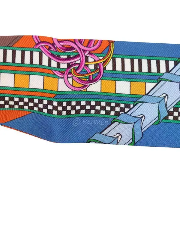 Hermès 2000-2026 Brides Et Gris Silk Twilly Scarf Scarves