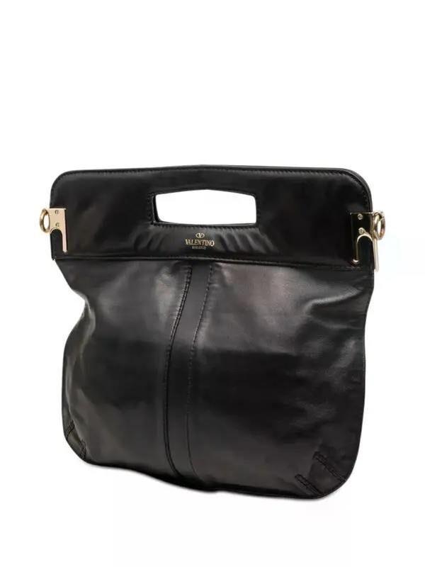 Valentino Garavani 2000-2017 Smooth Calfskin Rockstud Cut Out Handle Satchel