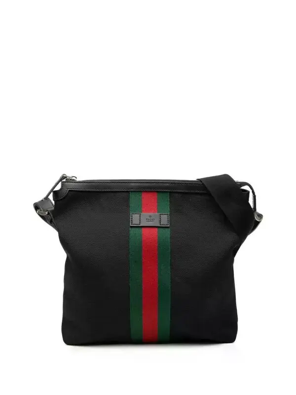 Gucci 2000-2015 Gg Techno Canvas Web Messenger Bag Crossbody Bag - Black