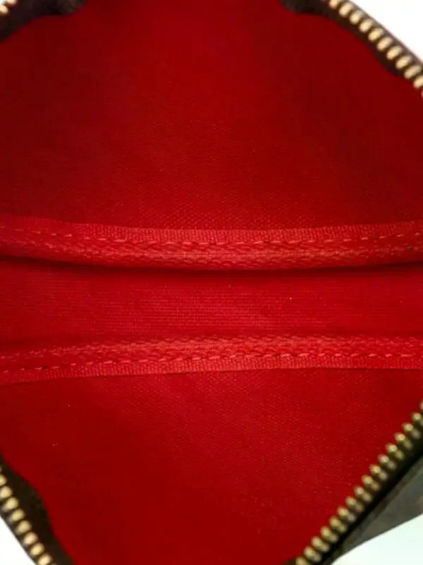 LOUIS VUITTON Monogram Cats Christmas Animation Mini Pochette Accessories Shoulder Bag - Brown