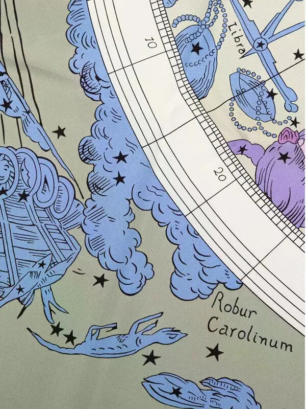 Hermès 1998-2007 Hemisphaerium Coeli Boreale Silk Scarf 90 Scarves