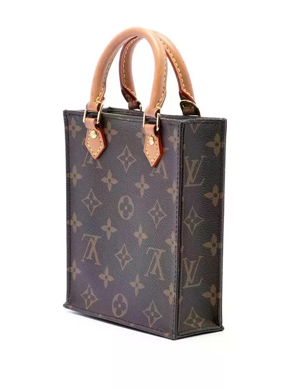 LOUIS VUITTON 2021 Monogram Petit Sac Plat Satchel