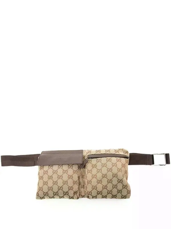 Gucci 2000-2015 Gg Canvas Double Pocket Belt Bag