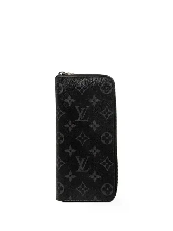 LOUIS VUITTON 2020 Monogram Eclipse Vertical Zippy Wallet Long Wallets