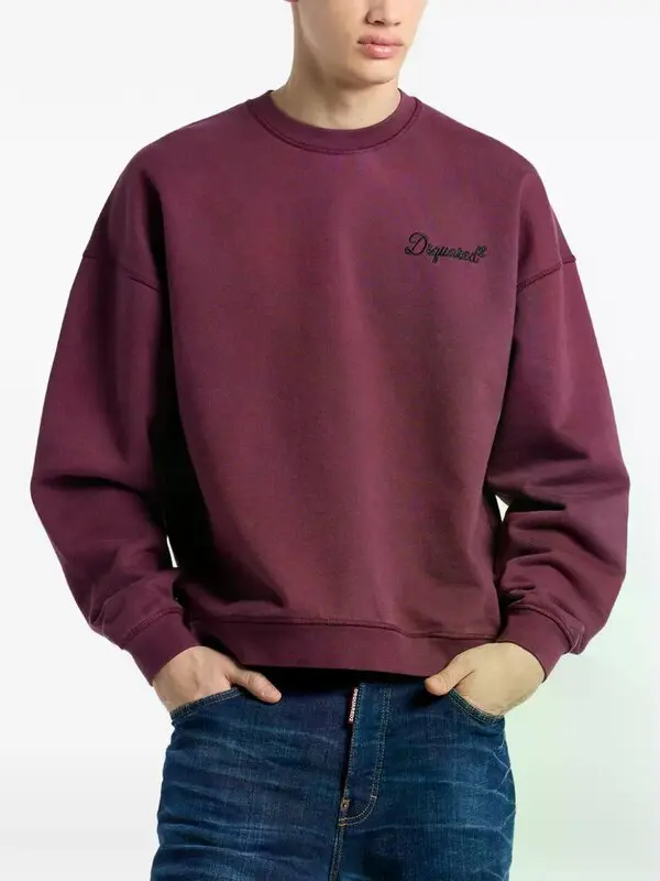 Dsquared2 Crewneck Sweatshirt With Embroidered Logo - Red