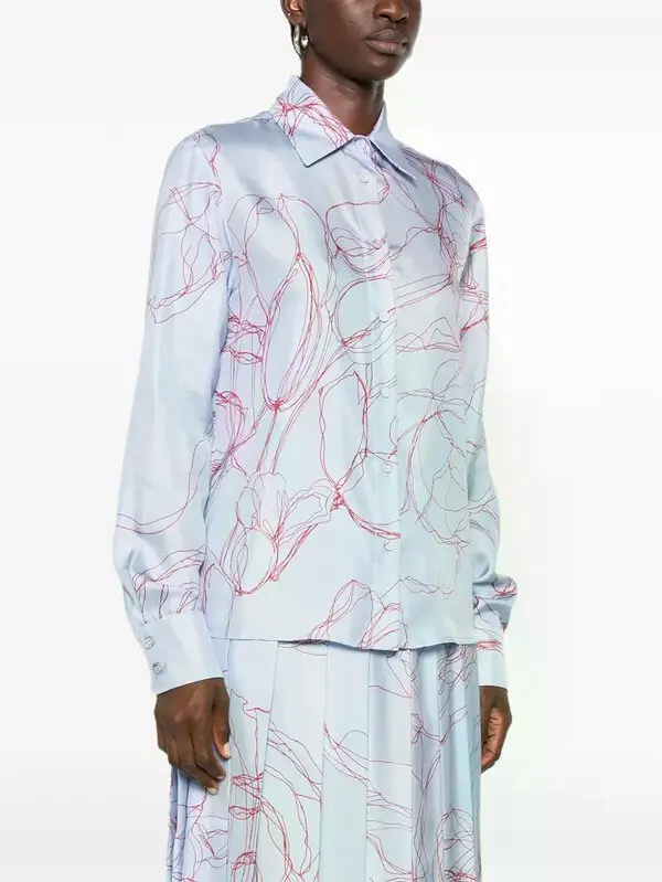 Fabiana Filippi Abstract Print Long Sleeve Shirt